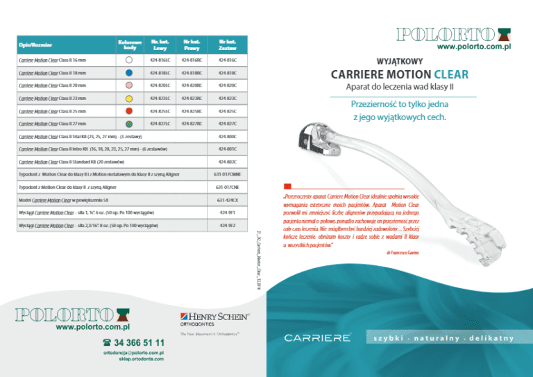 Braces Carriere Motion Clear Class II - Polorto